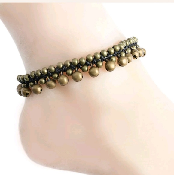 Jewelry | 2 Bali Brass Boho Anklet W Bells | Poshmark